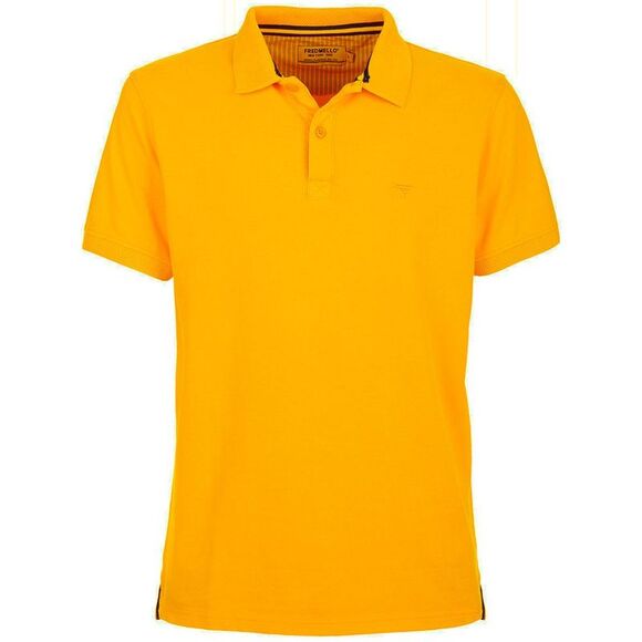 Fred Mello | Shirts | Fred Mello Vibrant Orange Cotton Polo Shirt With ...